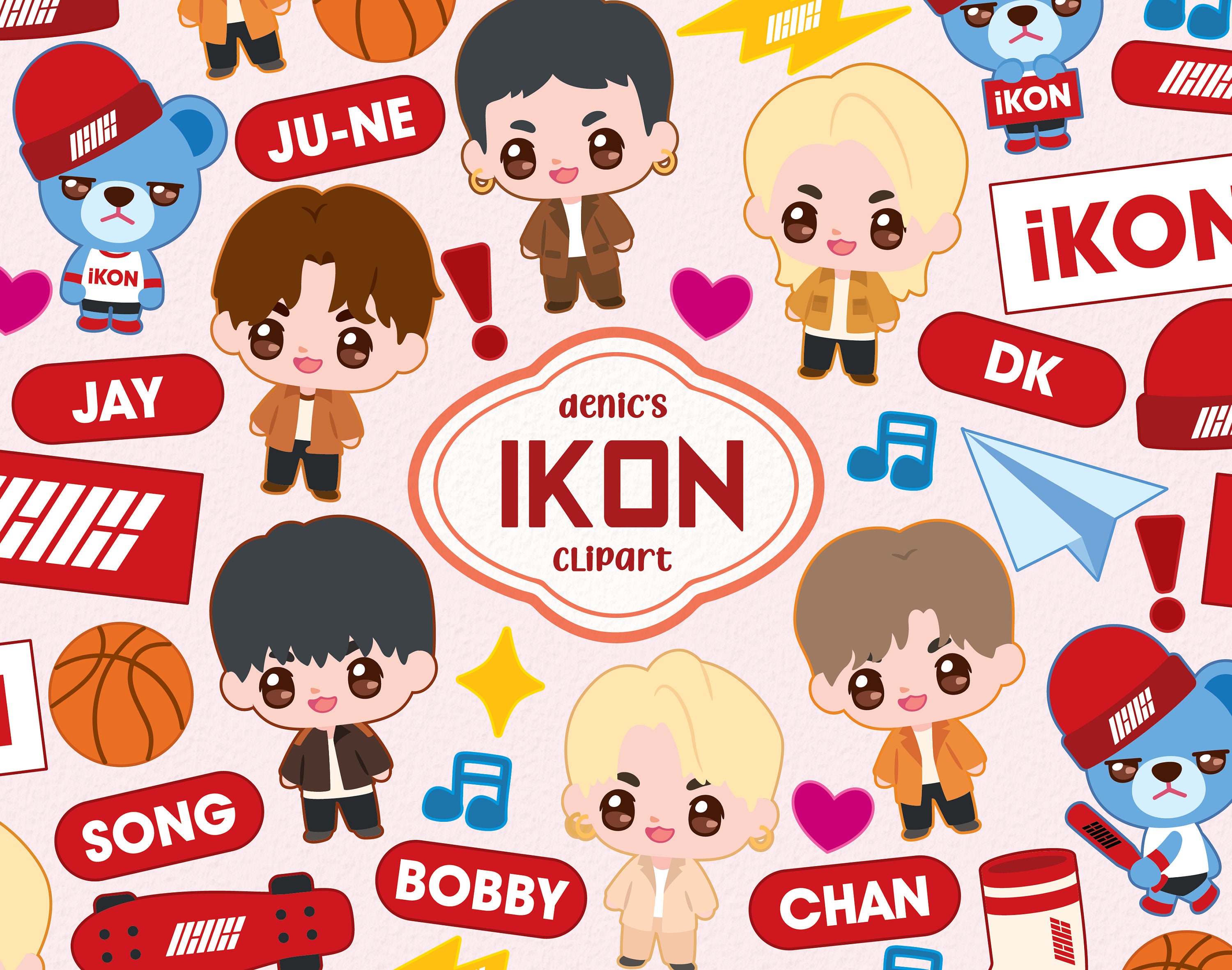 Ikon Clipart Kpop Vector Ikon Fanart Ikonic 2022 Kpop - Etsy Australia