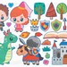 Knight & Dragon Clipart Princess Knight Clip Art Fairy Tail - Etsy