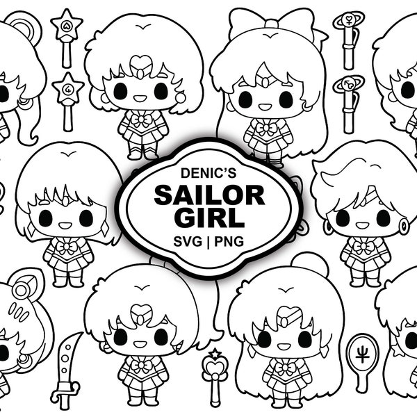 Anime Characters Clip Art Etsy