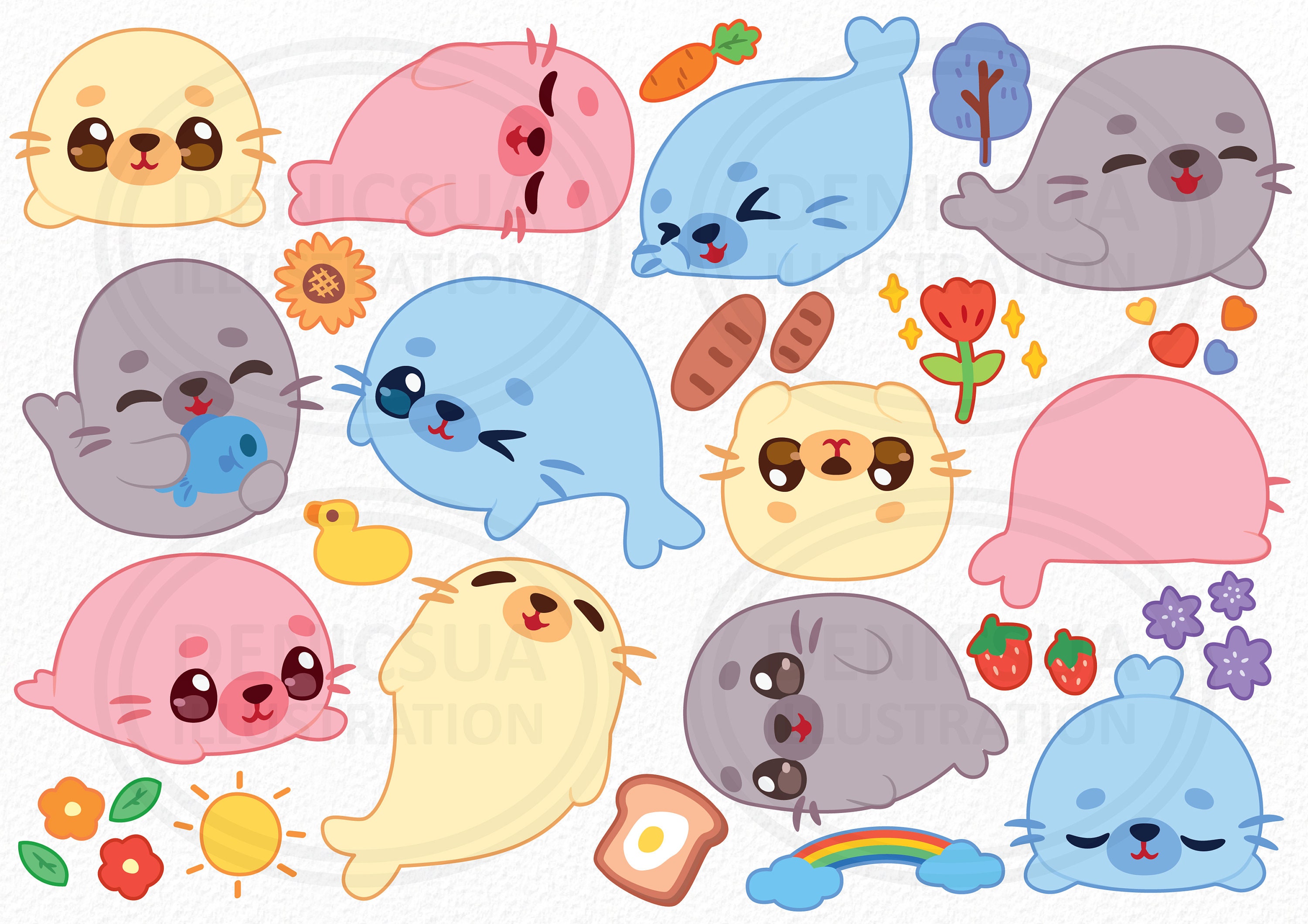 Seerobbe Clipart Sun