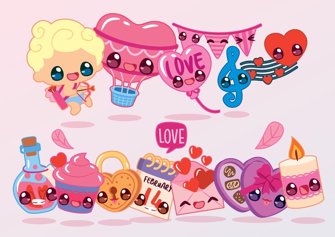 Valentines Clipart Sweet Love Vector Love Forever Clip Art - Etsy