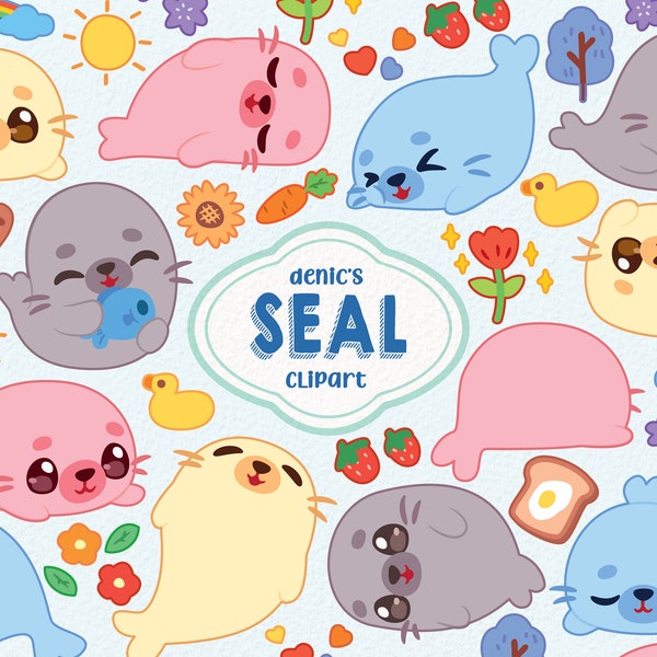 Seal Clipart - Etsy