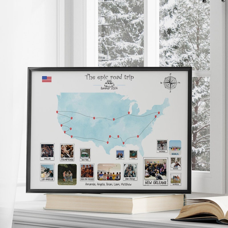 Travel Map - Etsy