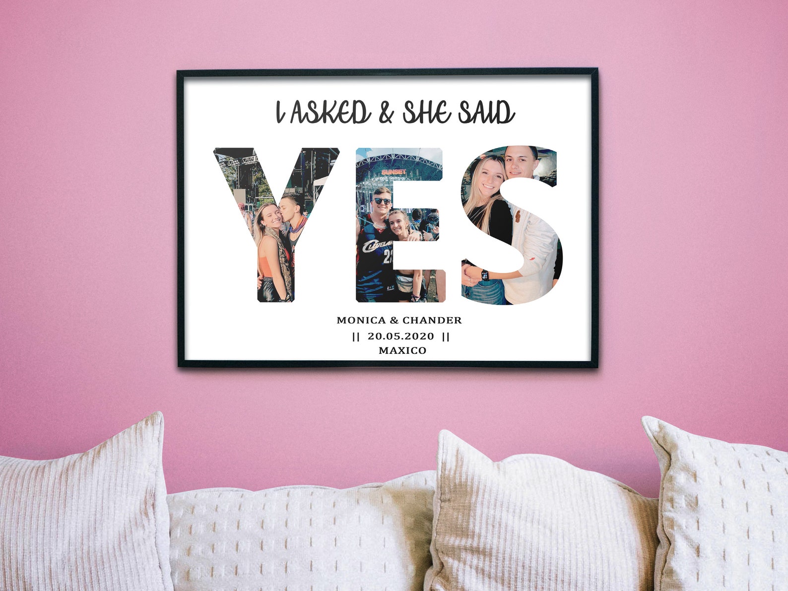 She Said Yes Custom Personalized Engagement Gift for Couple - Etsy