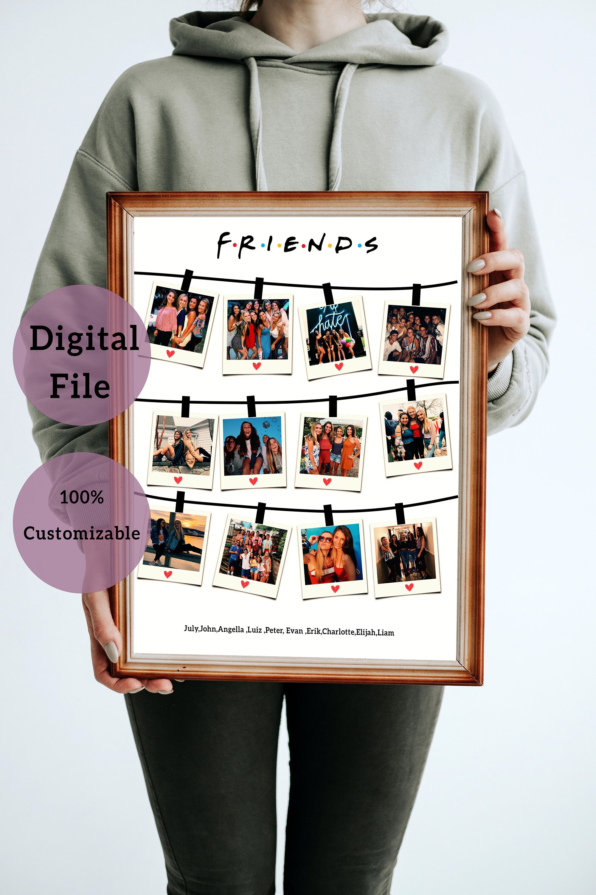 Best Friend Gifts Best Friends Photo Collage Personalized - Etsy
