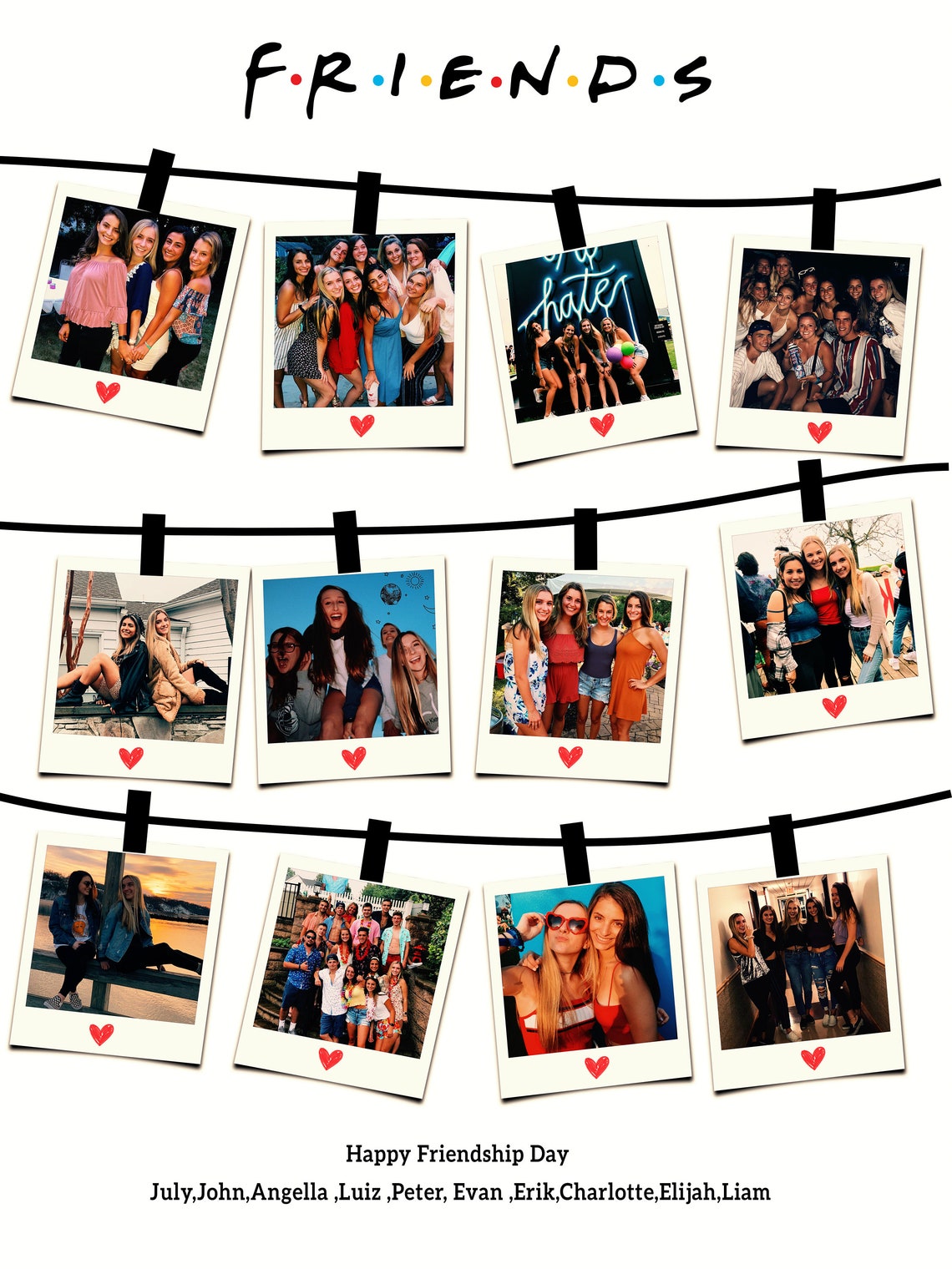 Best Friend Gifts Best Friends Photo Collage Personalized - Etsy