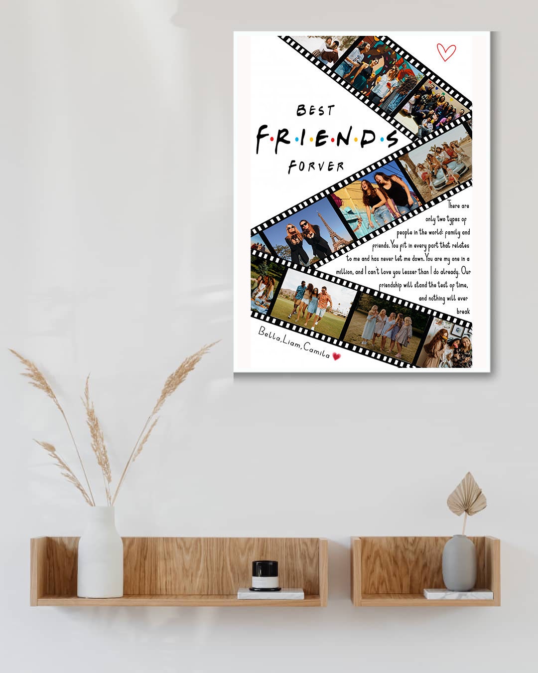 Best Friend Gifts, Best Friends Photo Collage, Personalized Best Friend ...