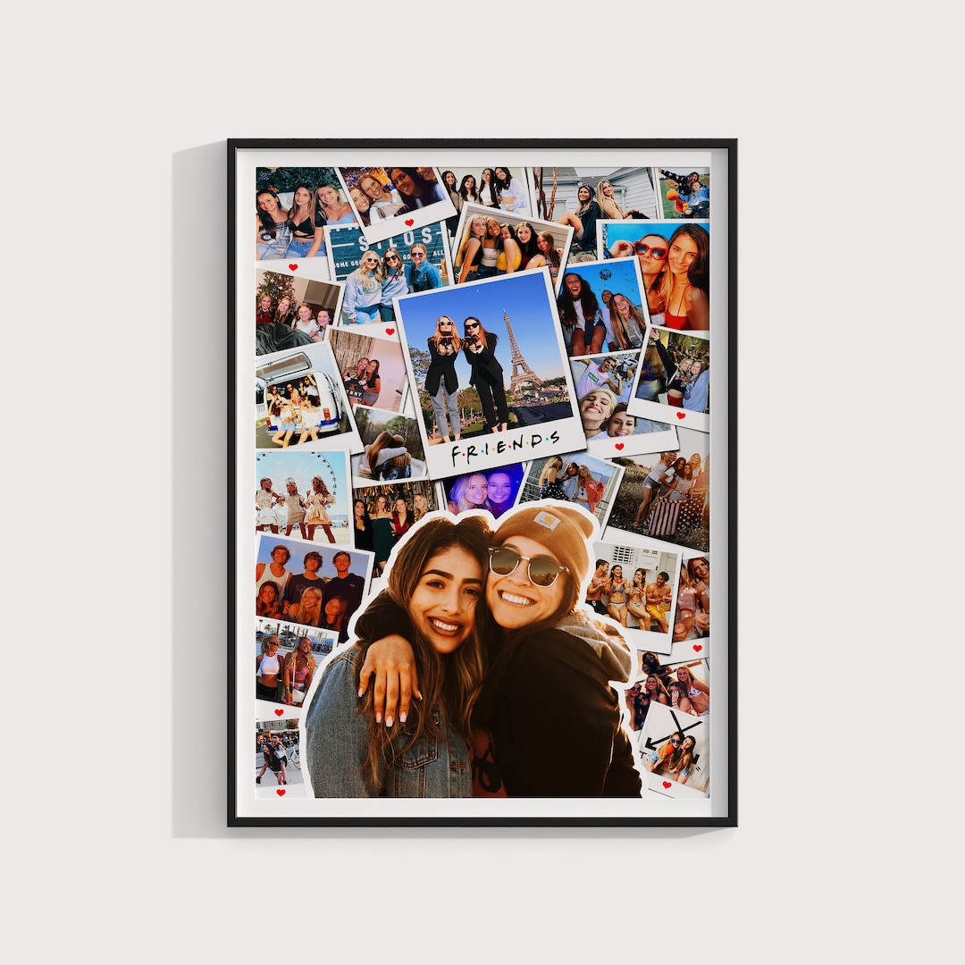 Best Friends Photo Collage, Best Friend Gift, Best Fiends Forever Gift ...