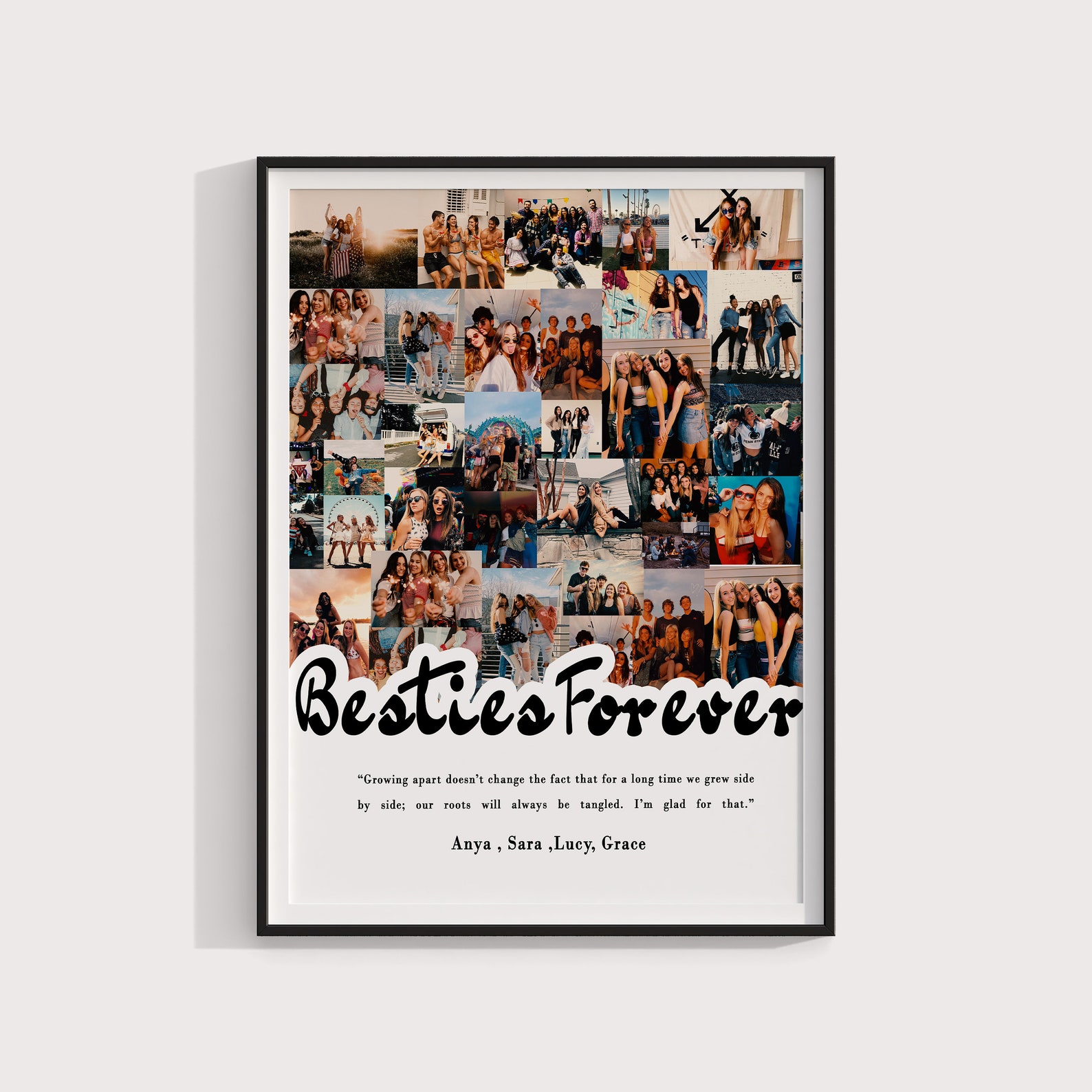 Besties for Life Custom Photo Collage Gift for Best Friend, Personalize ...