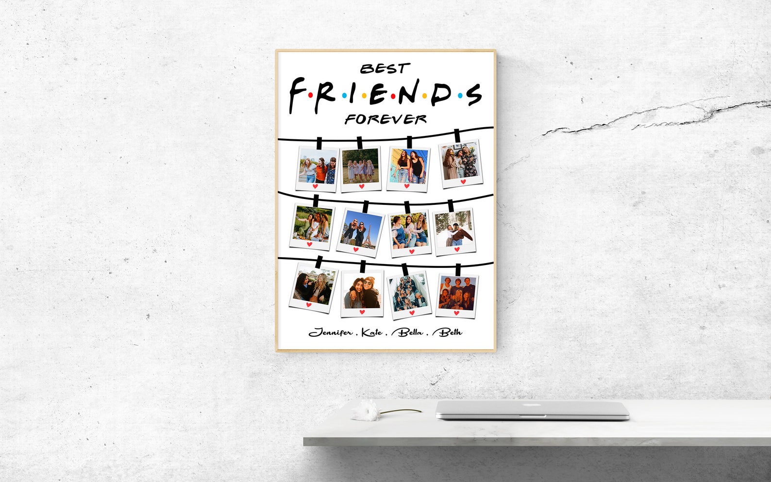 Best Friend Gifts Best Friends Photo Collage Personalized - Etsy