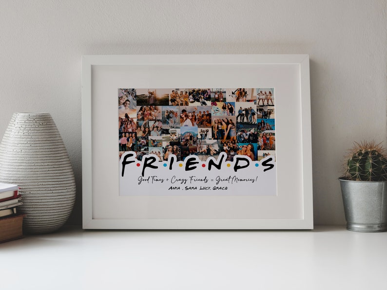 Best Friend Birthday Gift, BFF Photo Collage, Besties Picture Frame ...