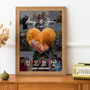 Our First Year Together Personalized Photo Collage, One Year ...