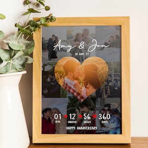 Our First Year Together Personalized Photo Collage, One Year ...