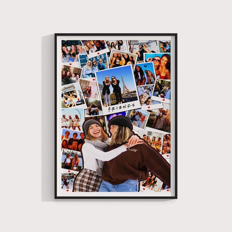 Best Friends Photo Collage, Best Friend Gift, Best Fiends Forever Gift ...