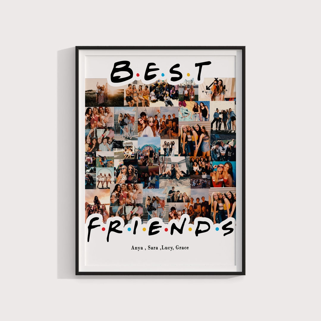 Bestie Personalized Digital Collage, Gift for Best Friend, Photo BFF ...