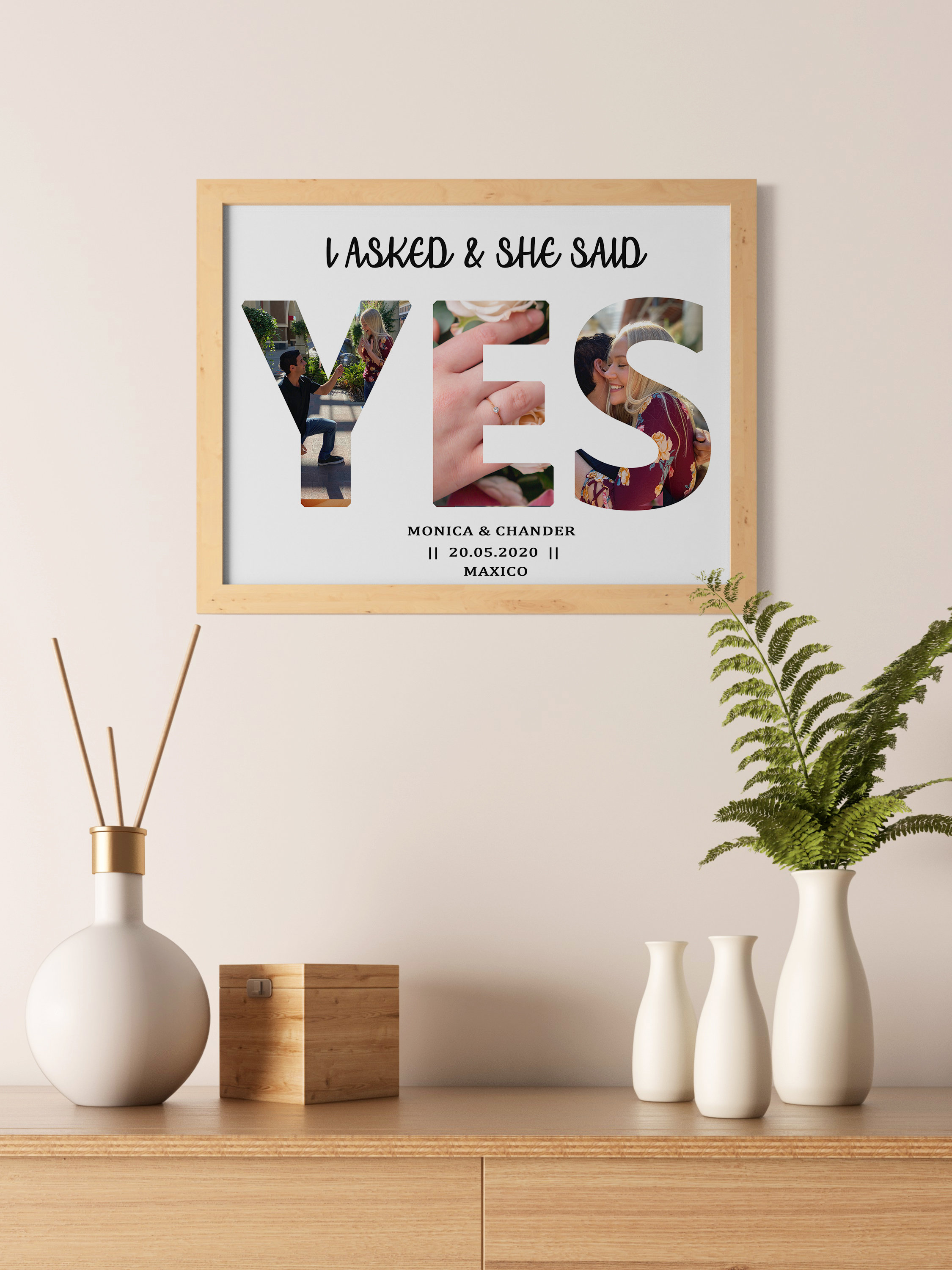 She Said Yes Custom Personalized Engagement Gift for Couple - Etsy