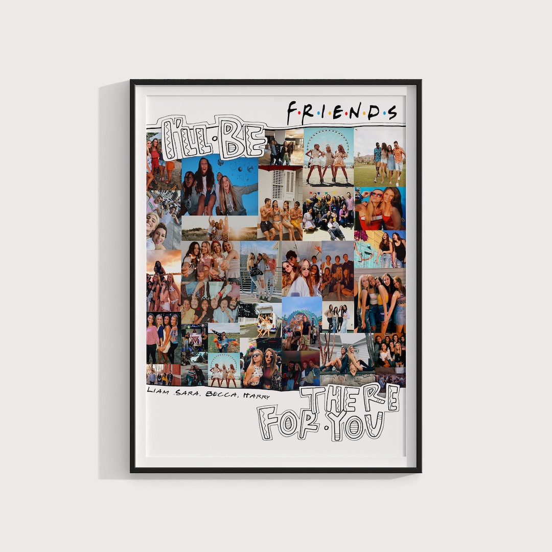 Best Friend Photo Collage, Personalized Bff Photo Collage, Best Friend ...