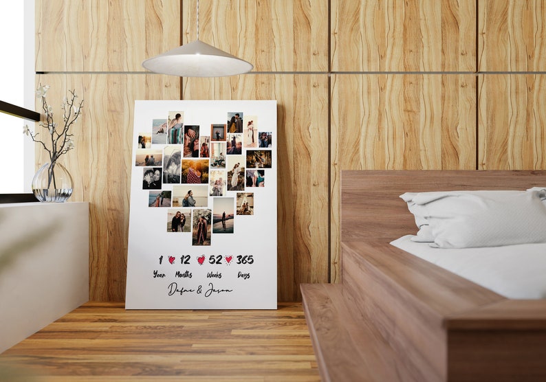 Personalize 1st Year Anniversary Photo Collage Gift, 1 Year Anniversary ...