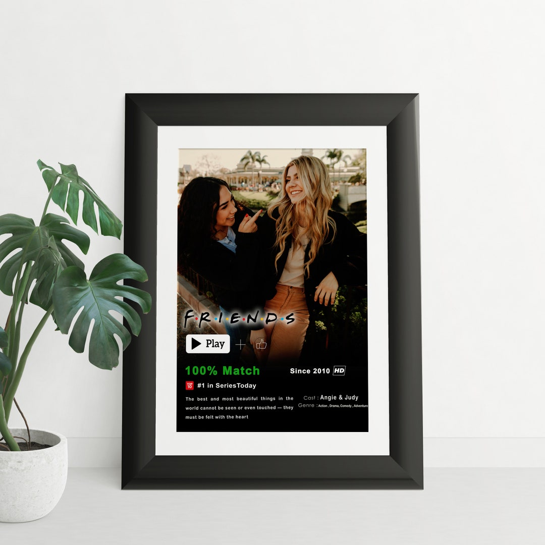 Personalised Netflix Movie Poster Print - Best Friend Gift Idea Custom ...