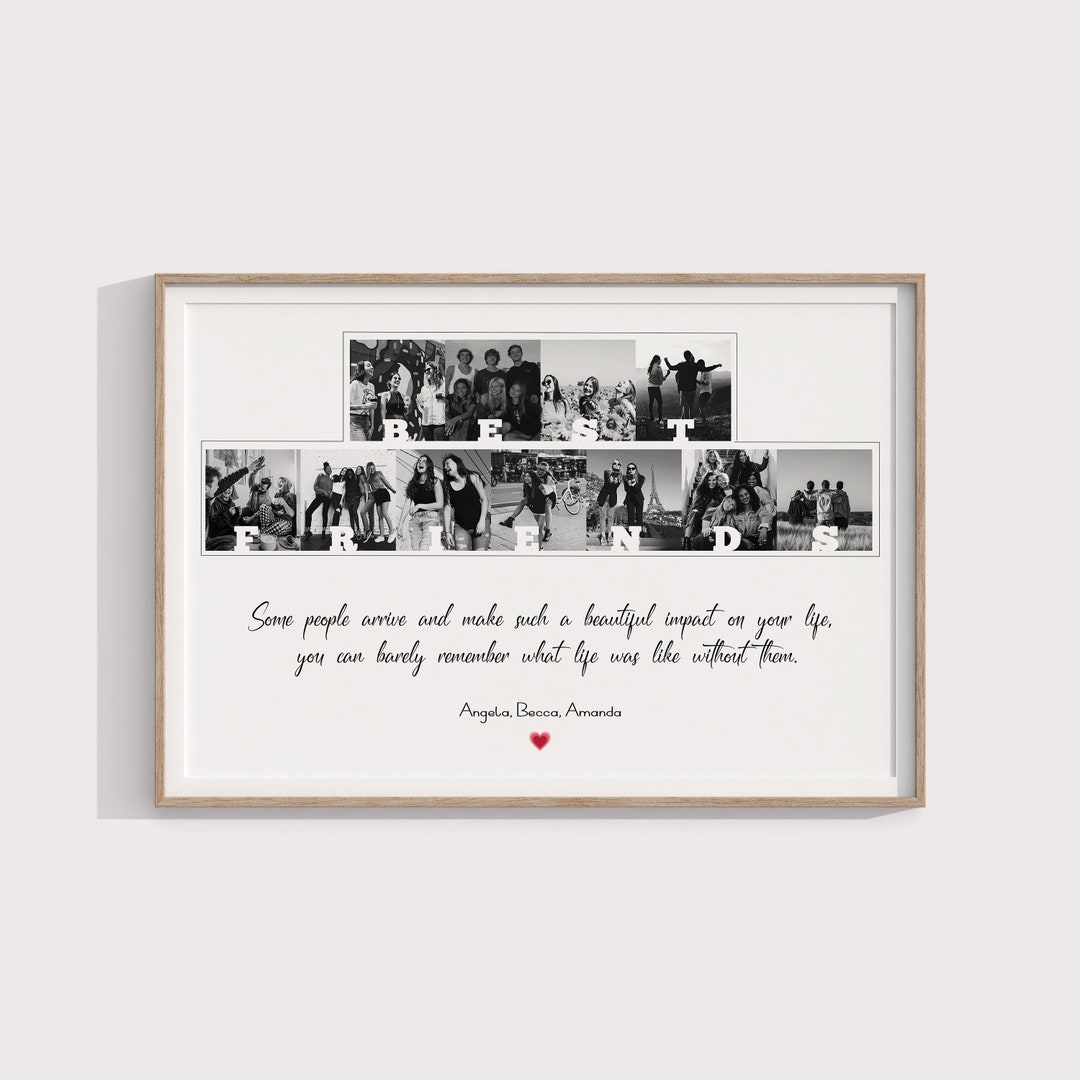 Beste Freundin Geschenke, beste Freunde Fotocollage, personalisierte ...