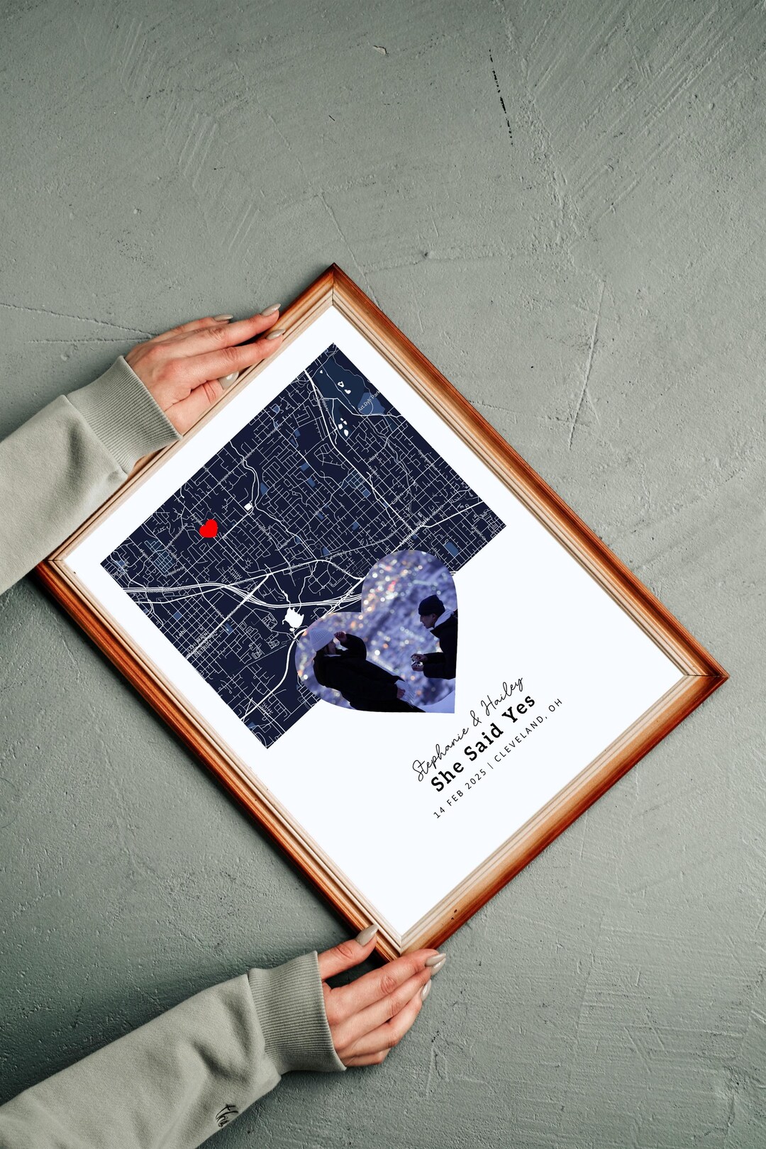 Long Distance Map Art, Couple Coordinates Print, Custom Love Digital ...