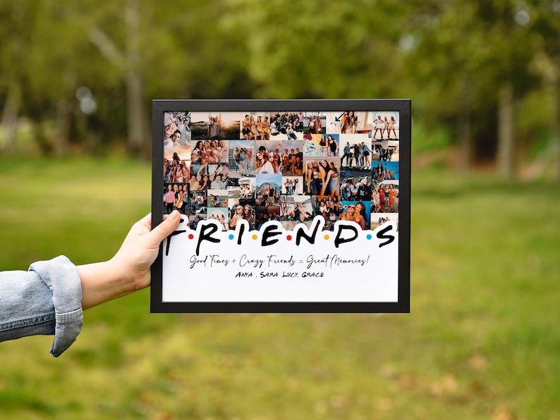 Best Friend Birthday Gift, BFF Photo Collage, Besties Picture Frame ...