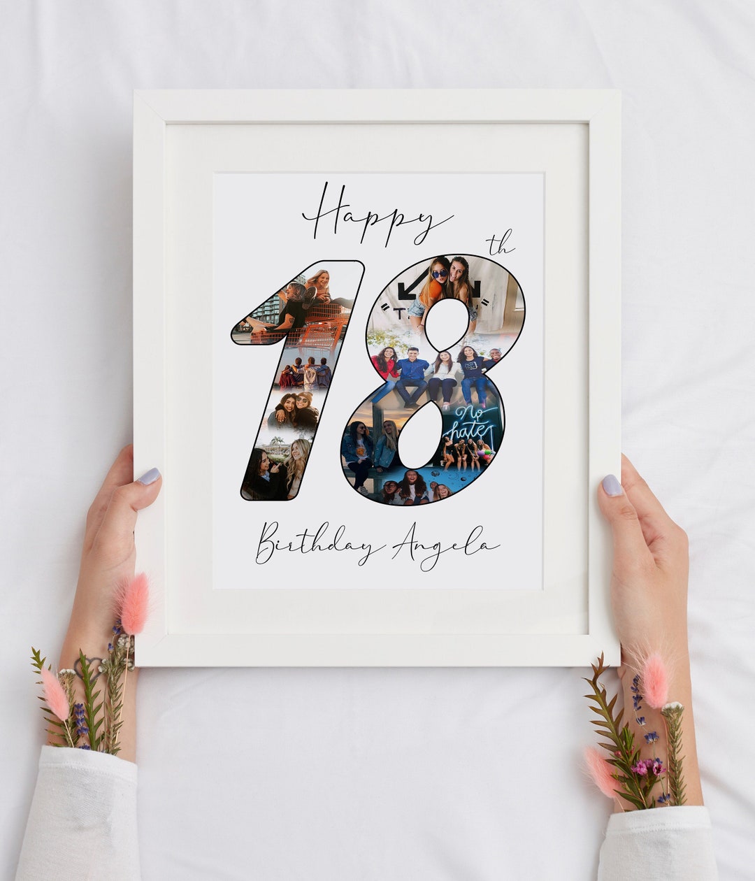 18th Birthday Photo Collage 18th Anniversary Photo Collage - Etsy