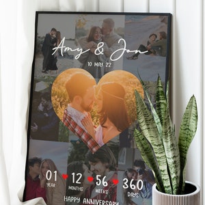 Our First Year Together Personalized Photo Collage, One Year ...