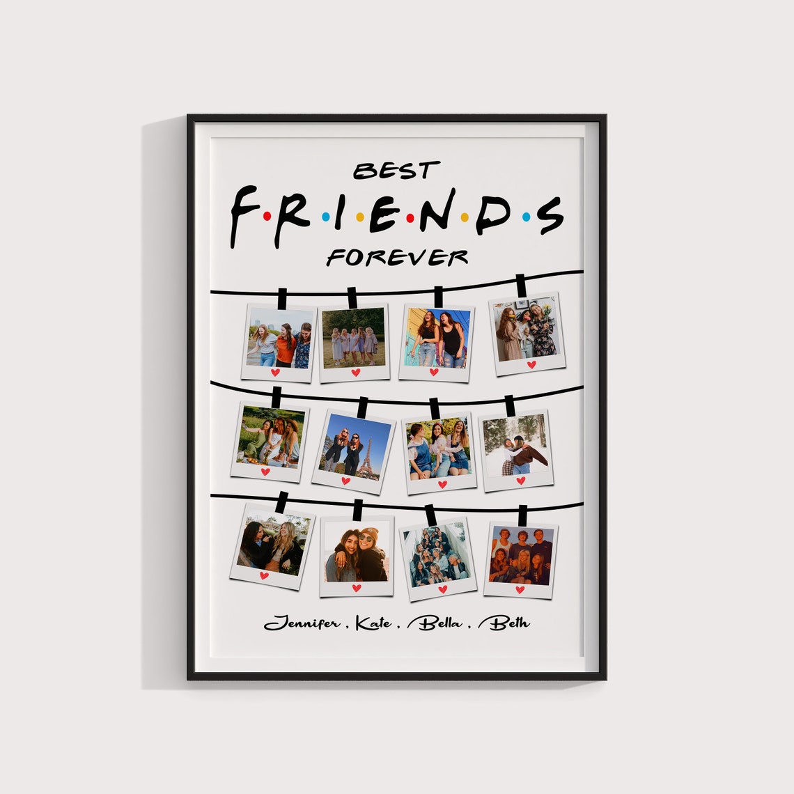 Best Friend Gifts Best Friends Photo Collage Personalized - Etsy