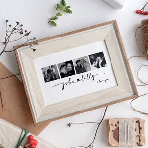 Personalised Picture Collage Memorable Gift for Partner, Gift for Him ...