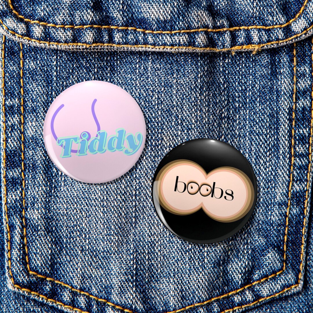 Pins Boobs Pin Boobs Button Stickers Tits Tiddy Etsy