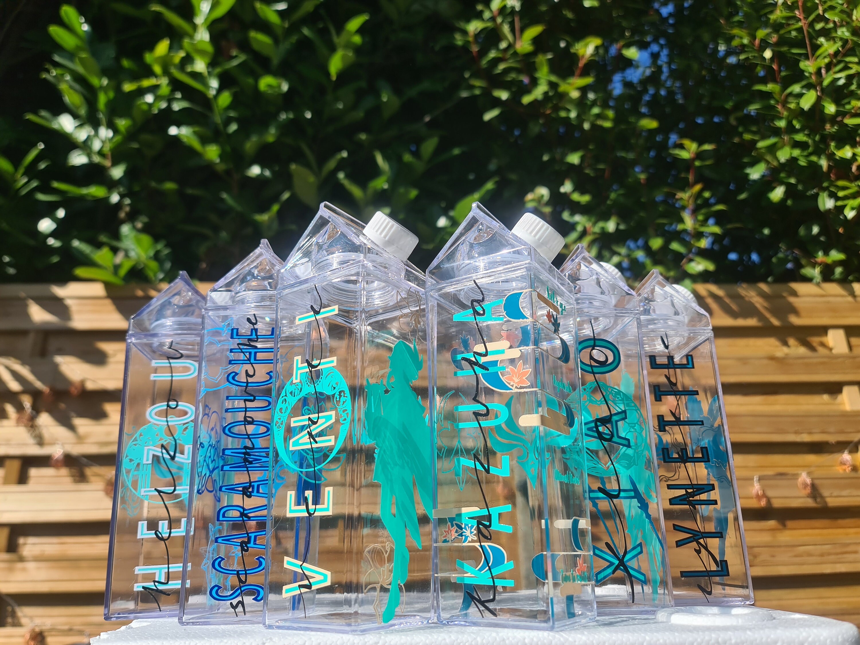 Genshin Impact Anemo Vision Character Vinyl Milk Carton Water Bottle ...