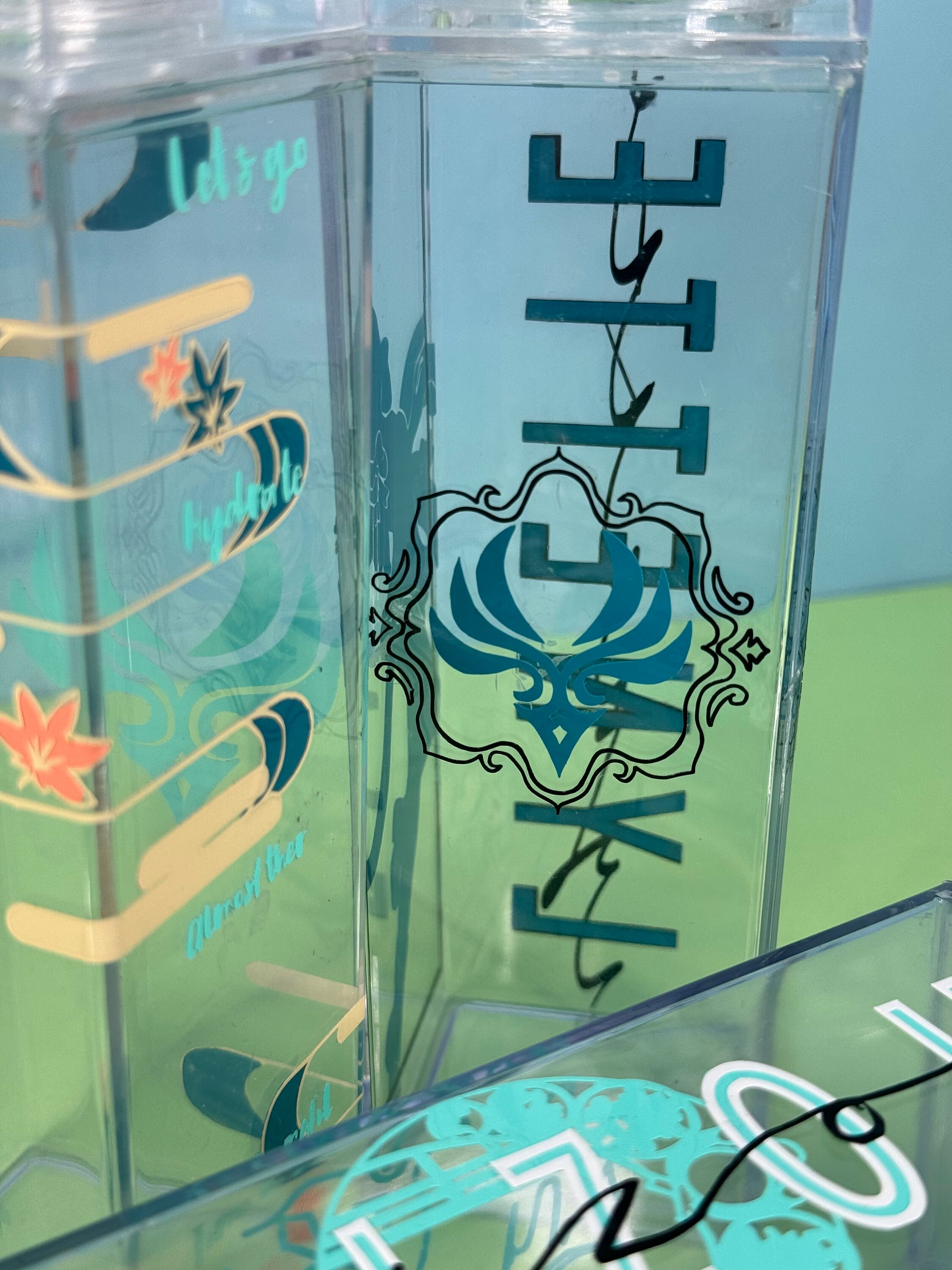 Genshin Impact Anemo Vision Character Vinyl Milk Carton Water Bottle ...