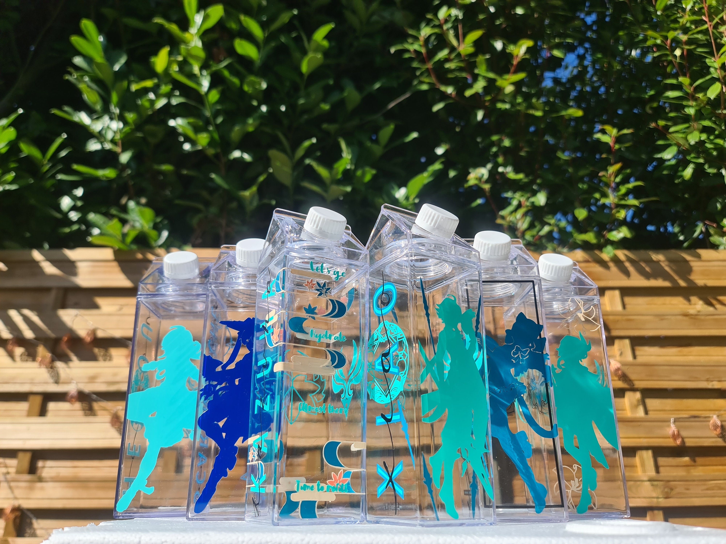 Genshin Impact Anemo Vision Character Vinyl Milk Carton Water Bottle ...