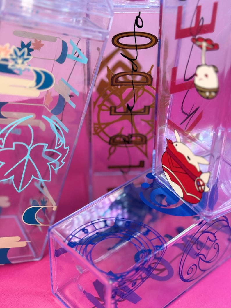 Genshin Impact Character Vinyl Milk Carton Water Bottle Merch (kazuha ...