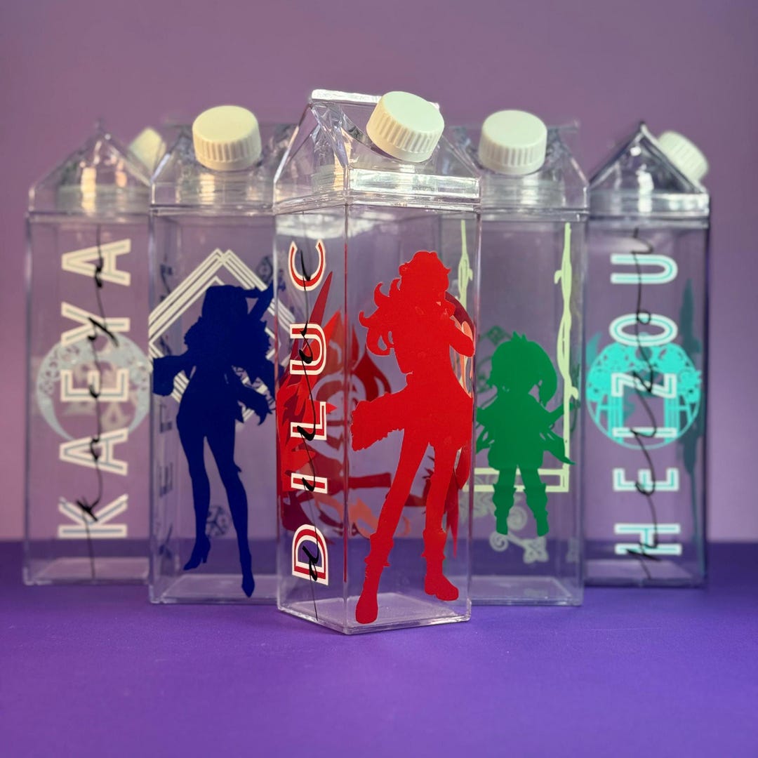 Genshin Impact Character Vinyl Milk Carton Water Bottle Merch (kaeya ...