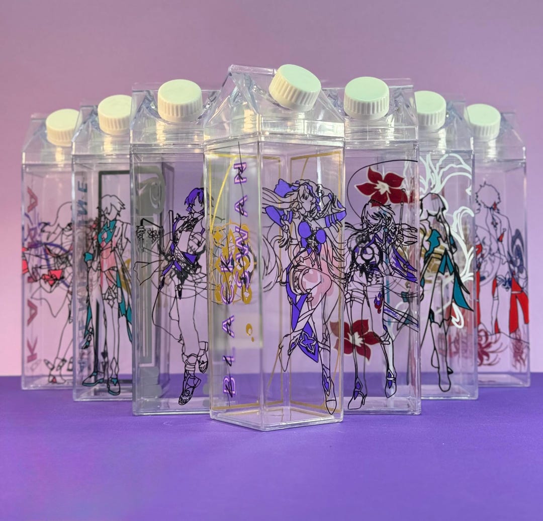 Honkai Starrail Character Vinyl Milk Carton Water Bottle (aventurine/dr ...