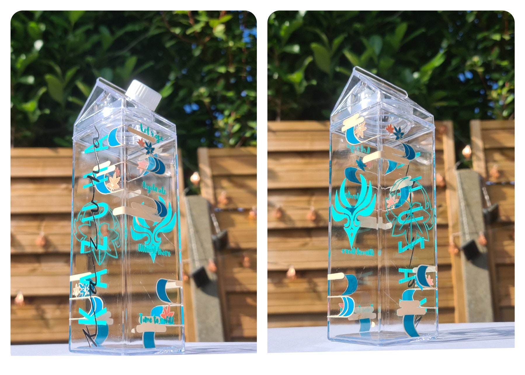 Genshin Impact Anemo Vision Character Vinyl Milk Carton Water Bottle ...