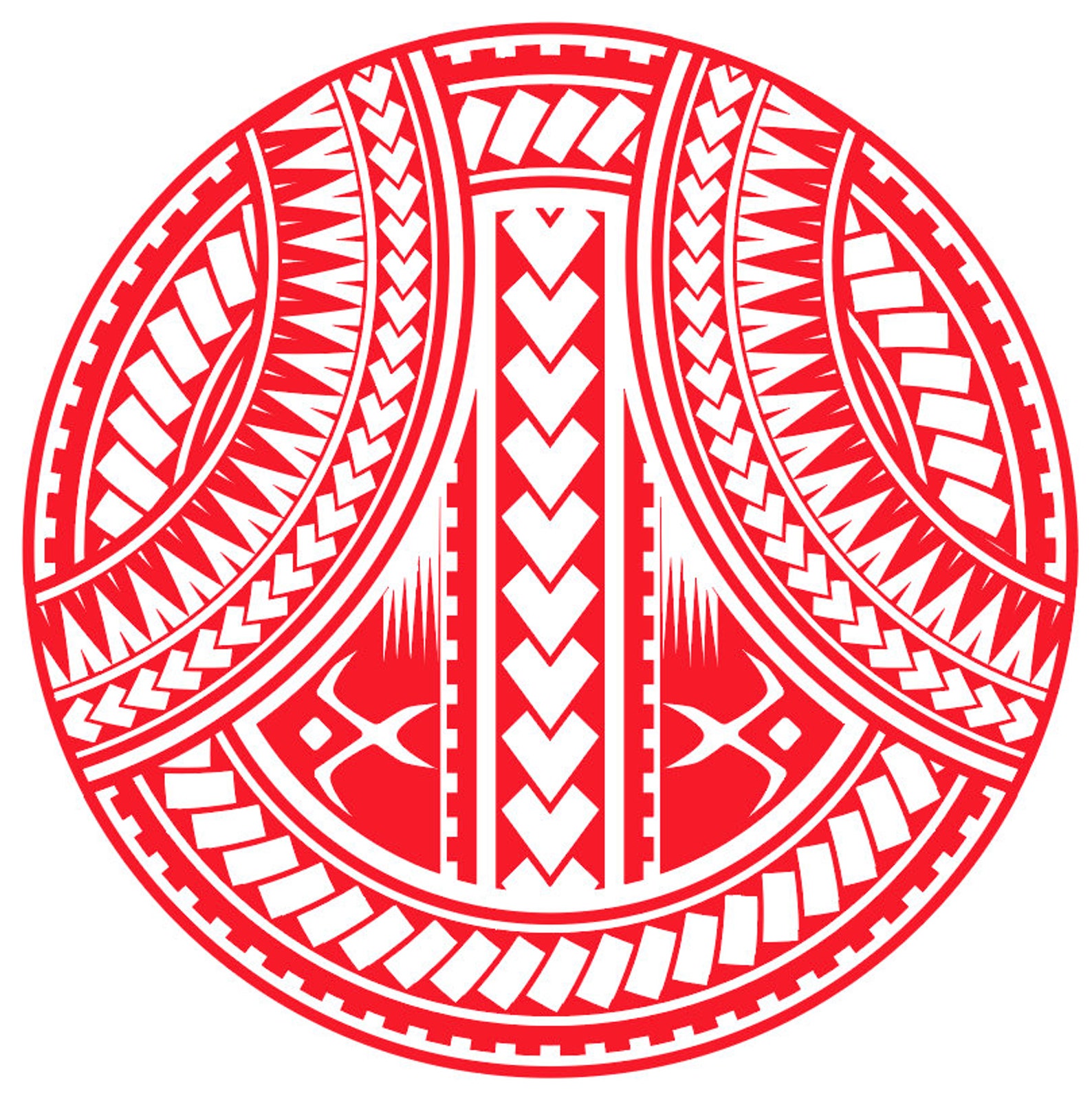 Samoan Polynesian Tatau Pattern Circle Vector Clip Art SVG - Etsy.de