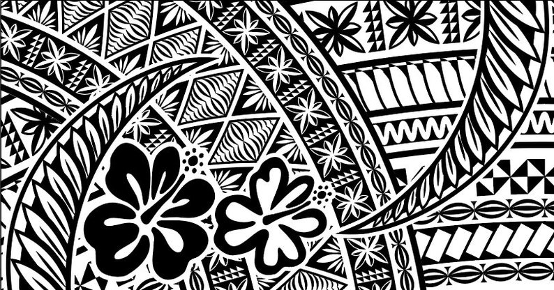 Tongan Kupesi Ngatu Polynesian Pattern Tatau SVG Clip Art - Etsy