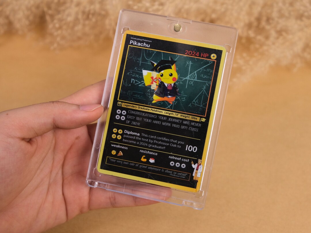 Pikachu Graduation Card Pokemon Graduation Card Class of 2024 ...