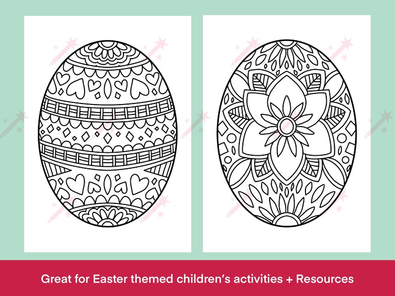 Mindfulness Easter Egg Colouring PRINTABLE BOOKLET A4/US - Etsy