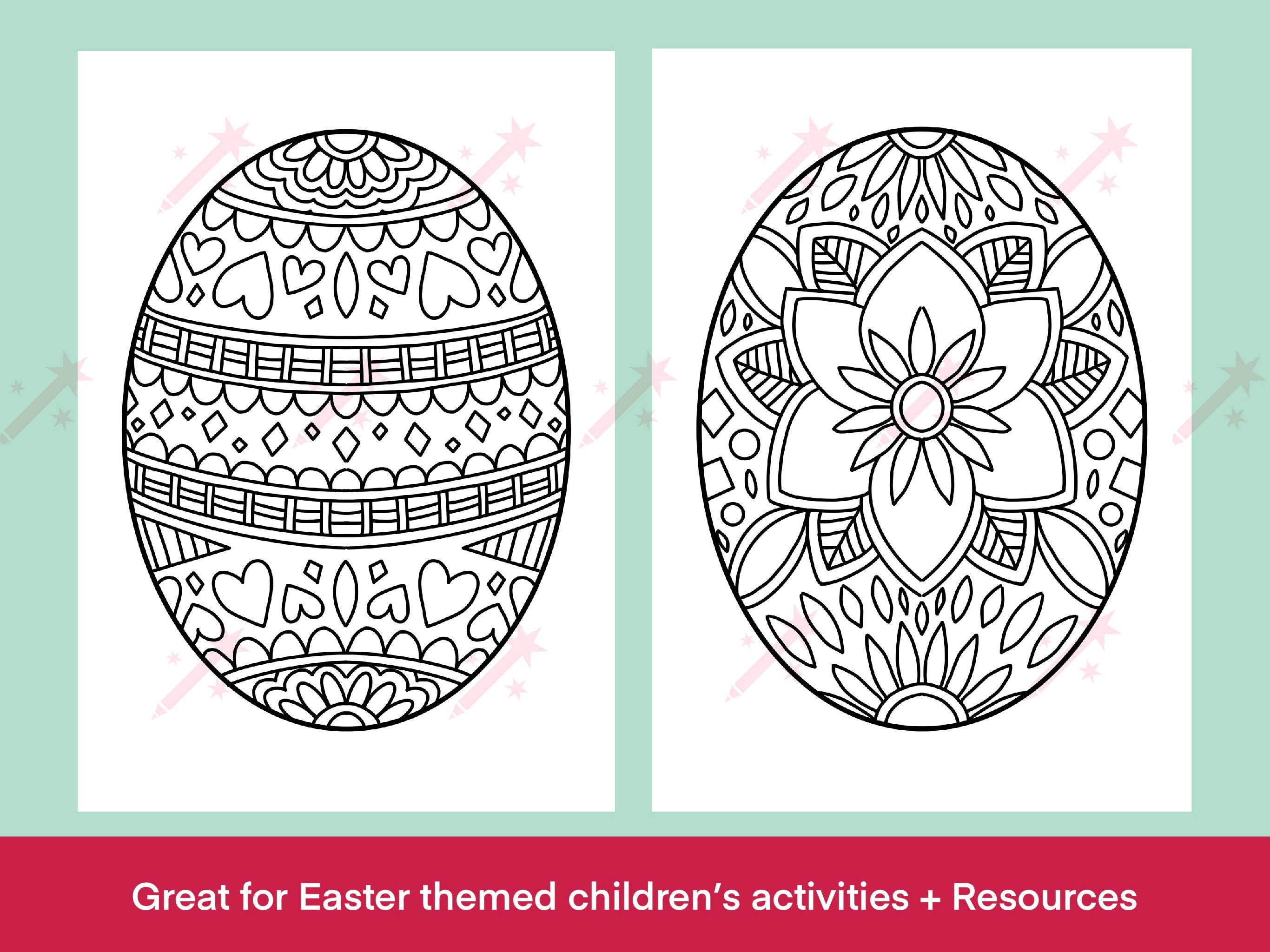 Mindfulness Easter Egg Colouring PRINTABLE BOOKLET | A4/US Letter Pdf ...