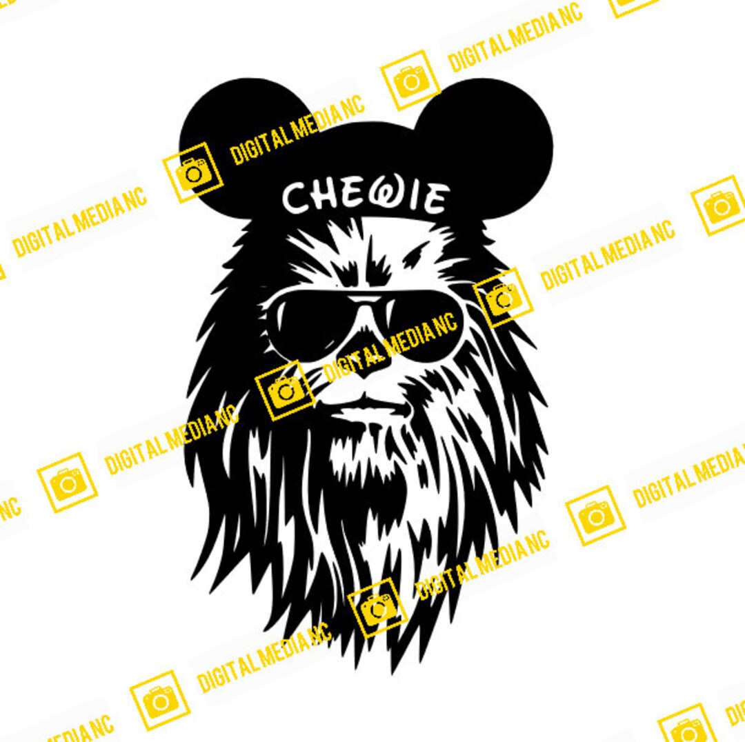 Star Wars, Chewie, Chewbacca, Sunglasses, Ear Hat, Mickey | SVG PNG ...