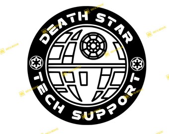 Star Wars Death Star Tech Support SVG PNG Silhouette | Etsy