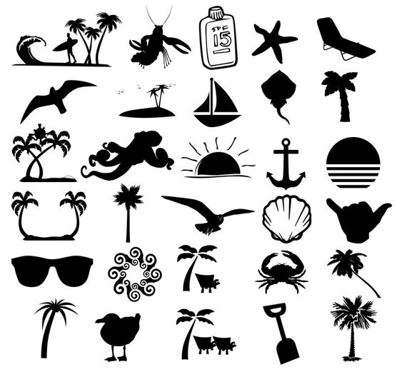 Beach Svg Bundle Beach Svg Cut File Png Bundle Commercial - Etsy