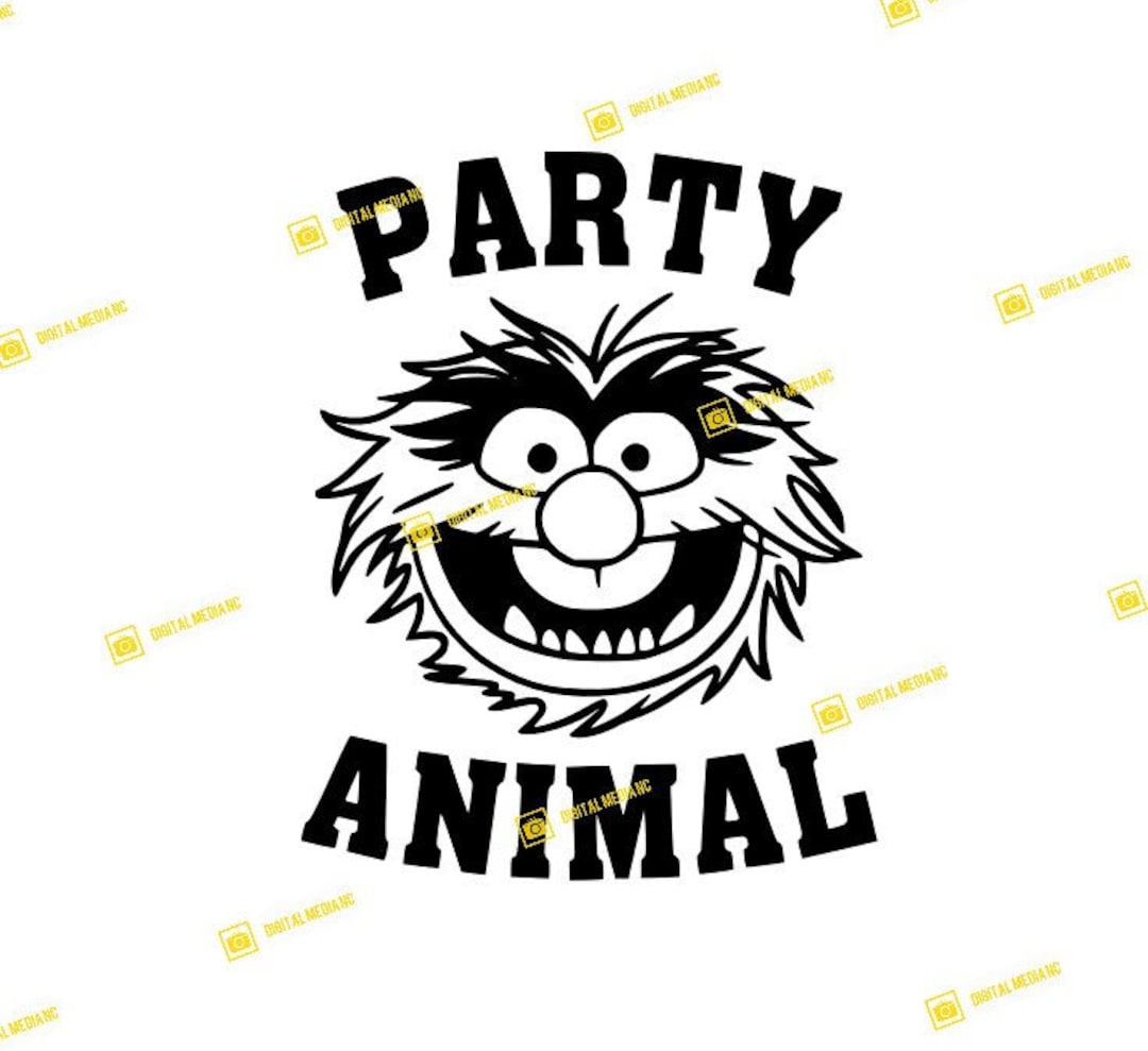 Animal, the Muppets, Party Animal | SVG PNG | Silhouette Cricut Cutting ...