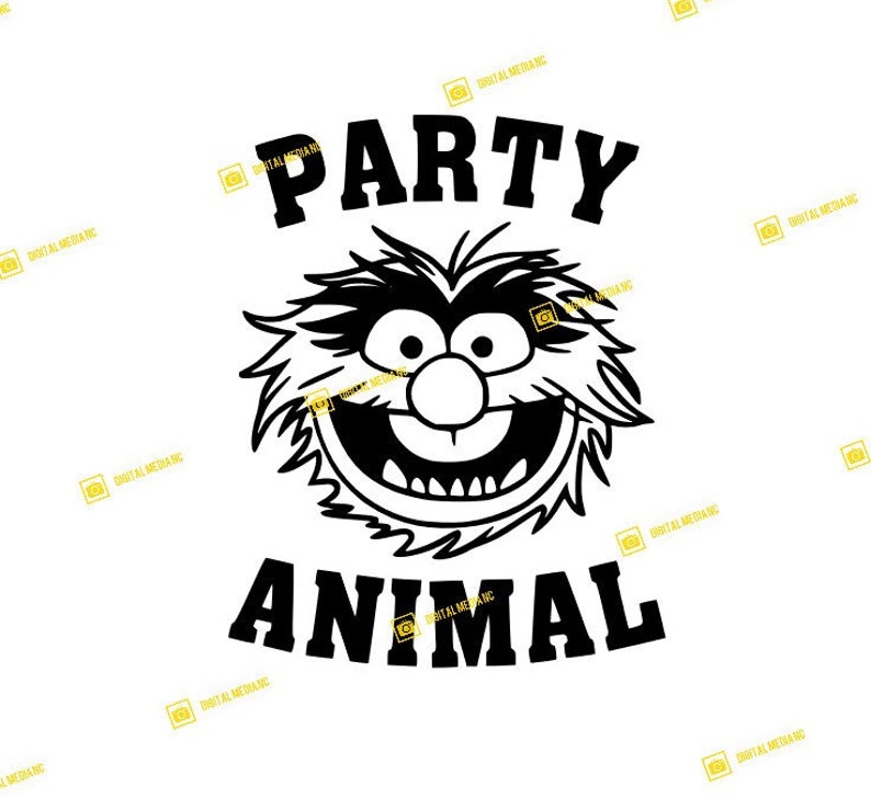 Animal the Muppets Party Animal SVG PNG Silhouette - Etsy