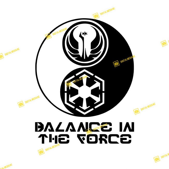 Star Wars Balance in the Force Jedi Order Sith Empire Yin - Etsy