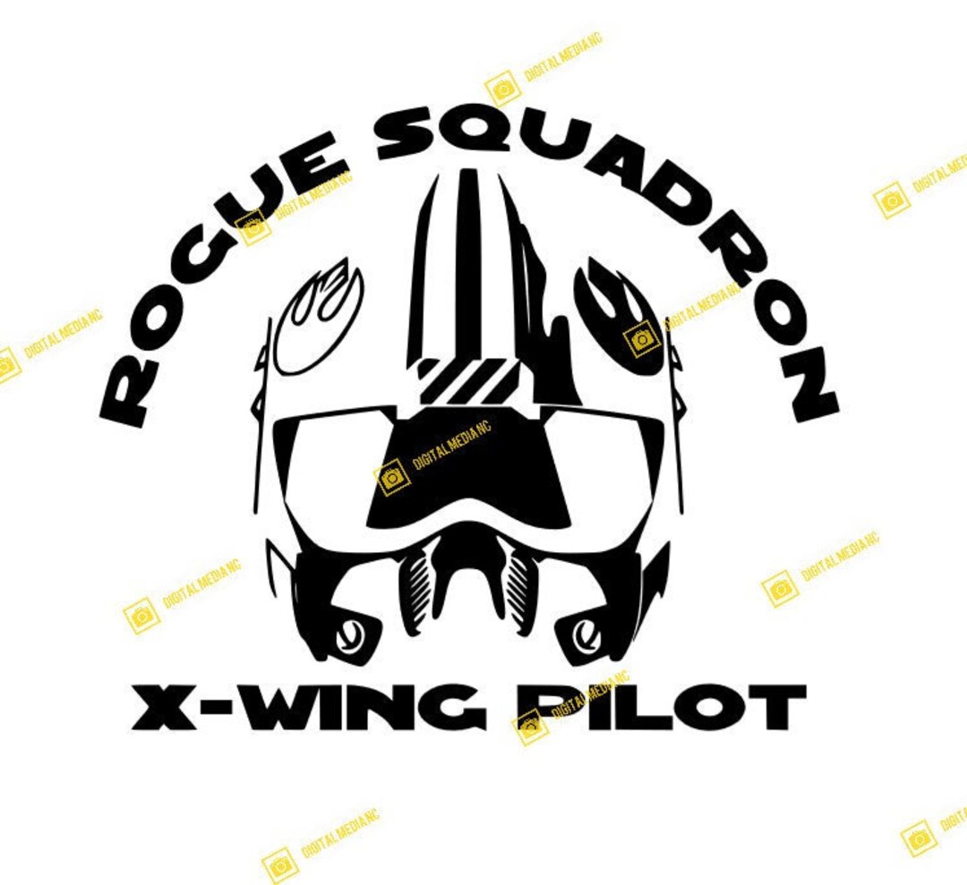 Star Wars Rogue Squadron X-wing Pilot | SVG PNG | Silhouette Cricut ...